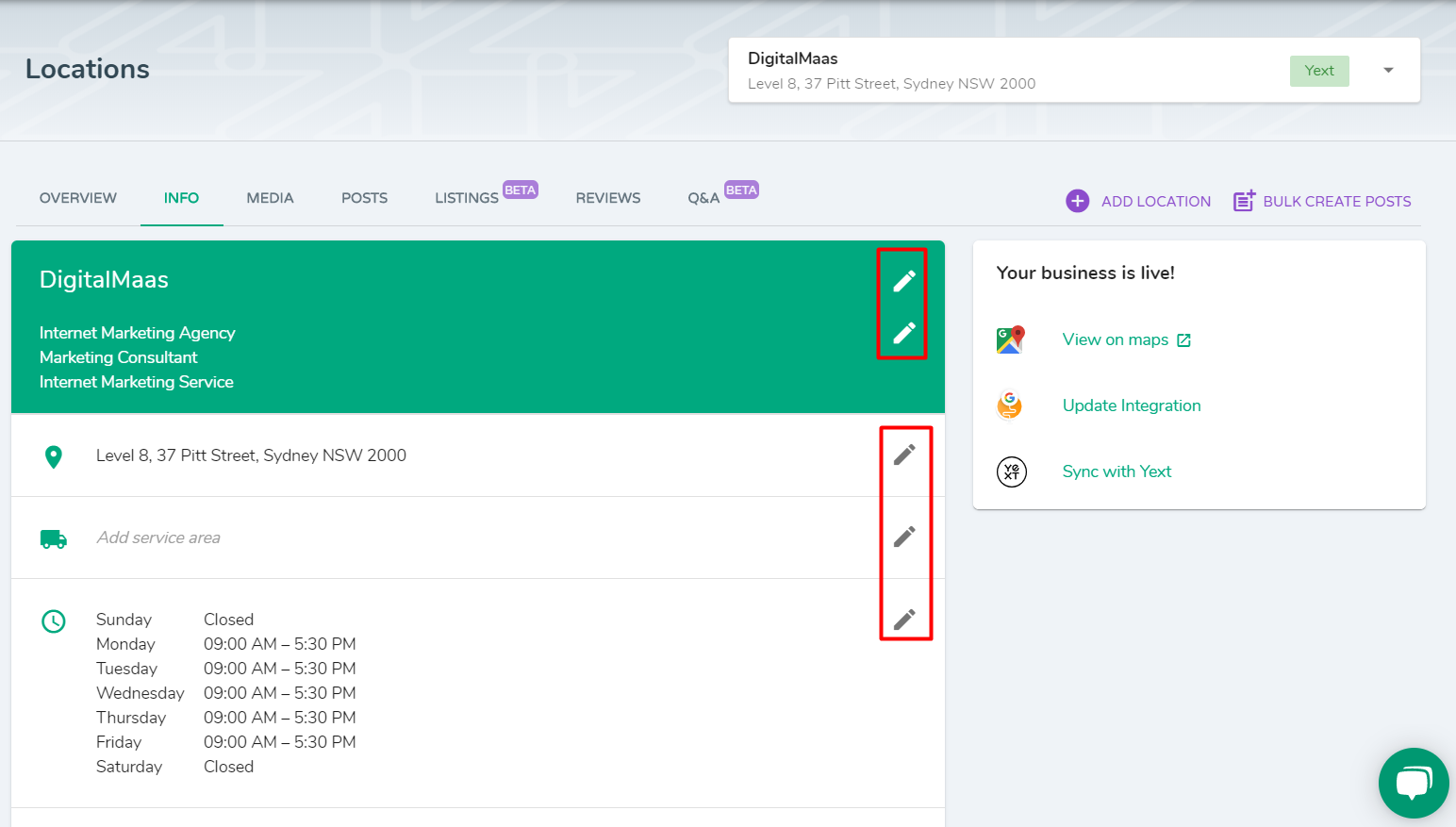 How to edit your location information?